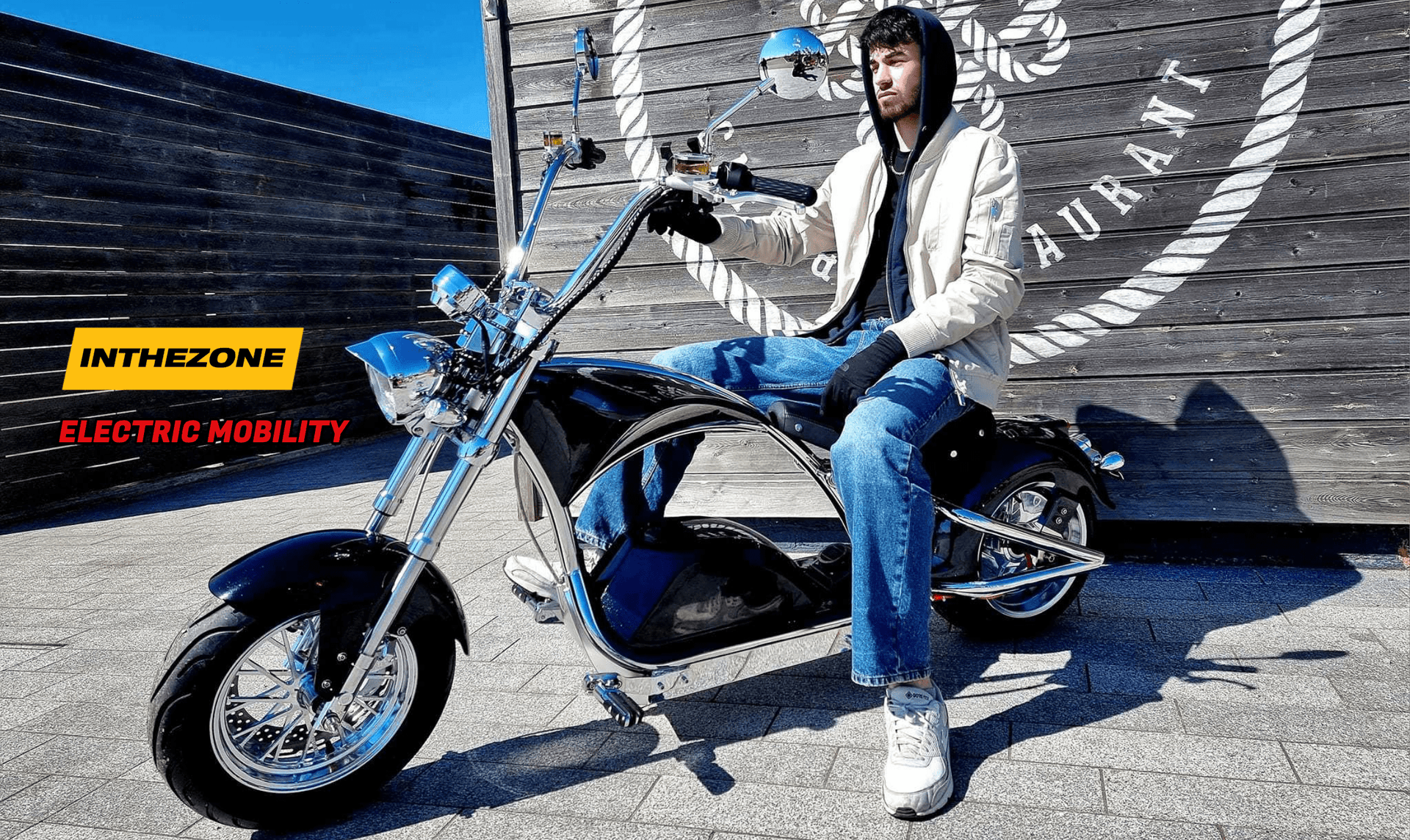 INTHEZONE M1PS SERIES Street-legal Electric Chopper Motorcycle E-bike