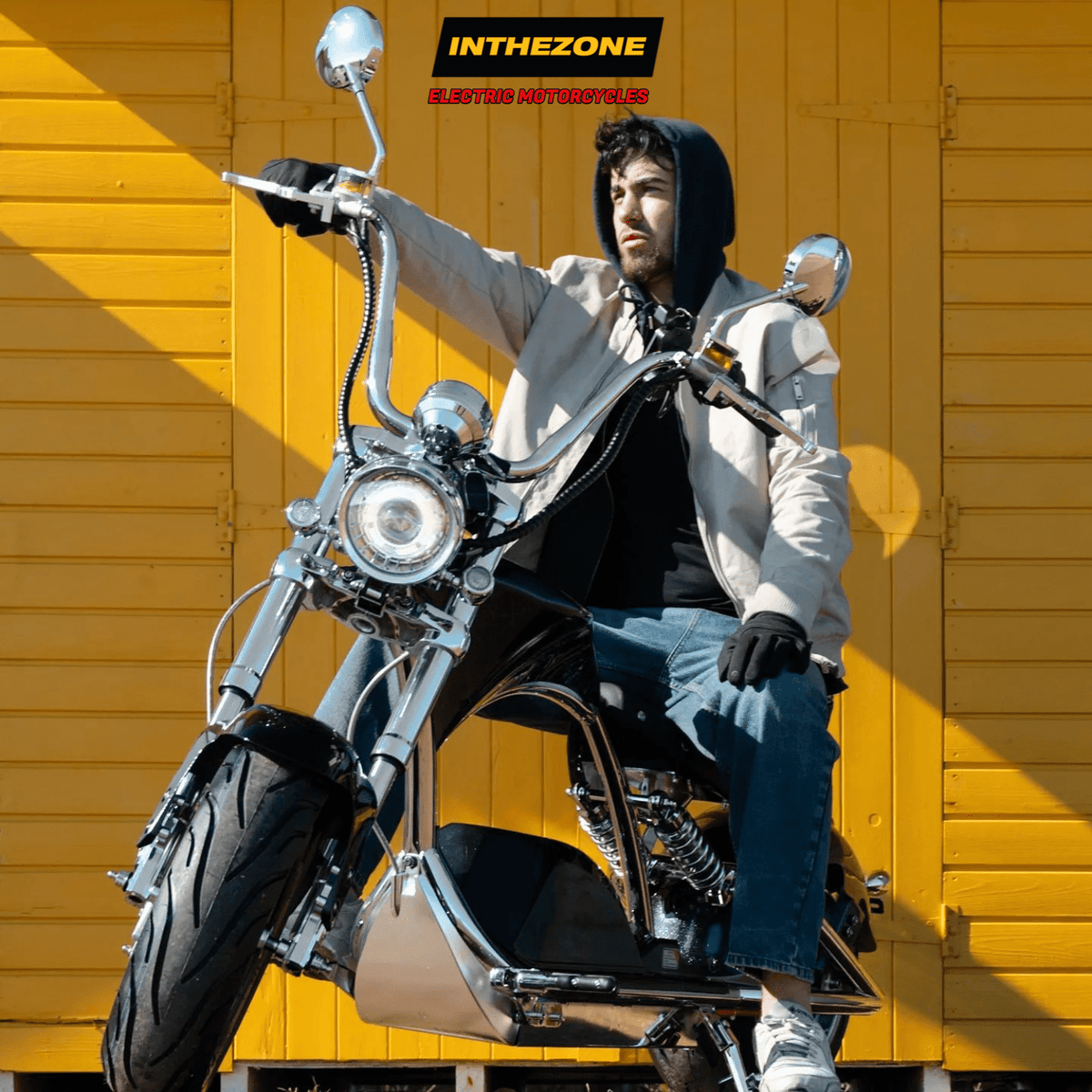 INTHEZONE M1PS SERIES Street-legal Electric Chopper Motorcycle E-bike